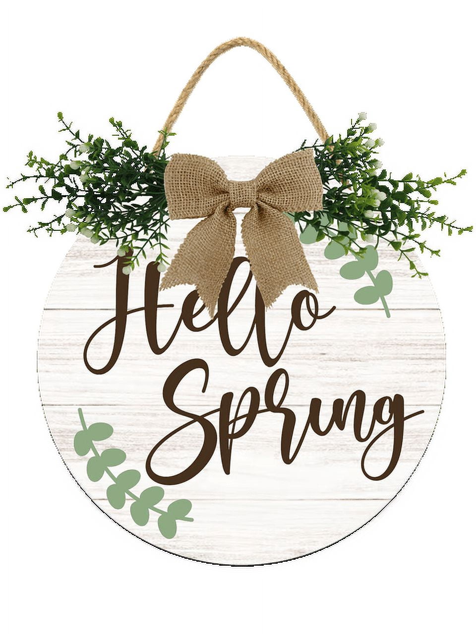 Eveokoki Spring Wreaths Sign for Front Door Farmhouse Spring Door ...