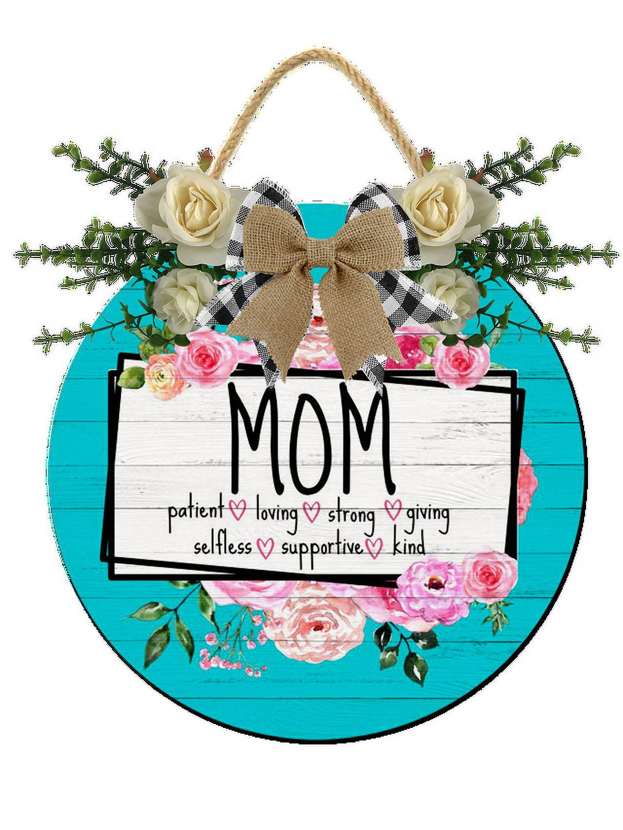 Eveokoki Spring Wreaths Sign for Front Door Farmhouse Spring Door ...