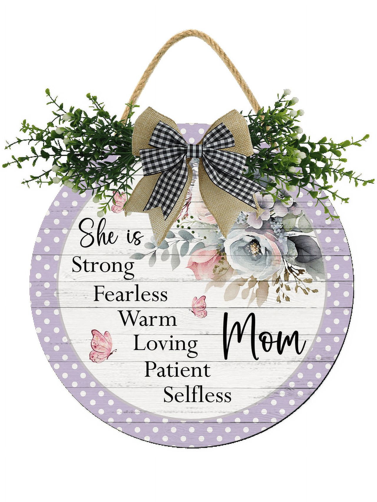 Eveokoki Spring Wreaths Sign for Front Door Farmhouse Spring Door ...