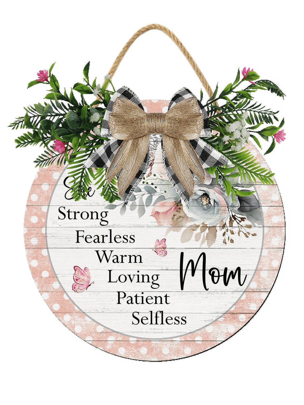 Eveokoki Spring Wreaths Sign for Front Door Farmhouse Spring Door ...