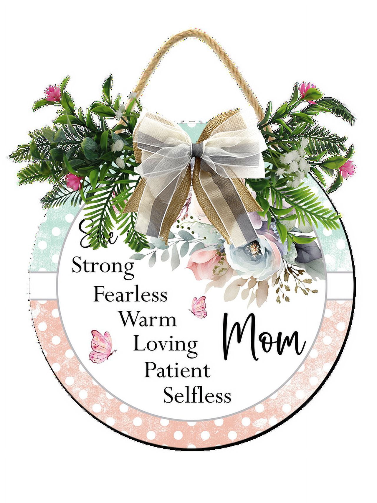 Eveokoki Spring Wreaths Sign for Front Door Farmhouse Spring Door ...