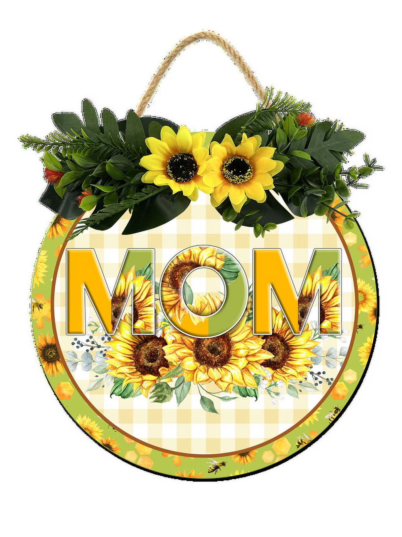 Eveokoki Spring Wreaths Sign for Front Door Farmhouse Spring Door ...