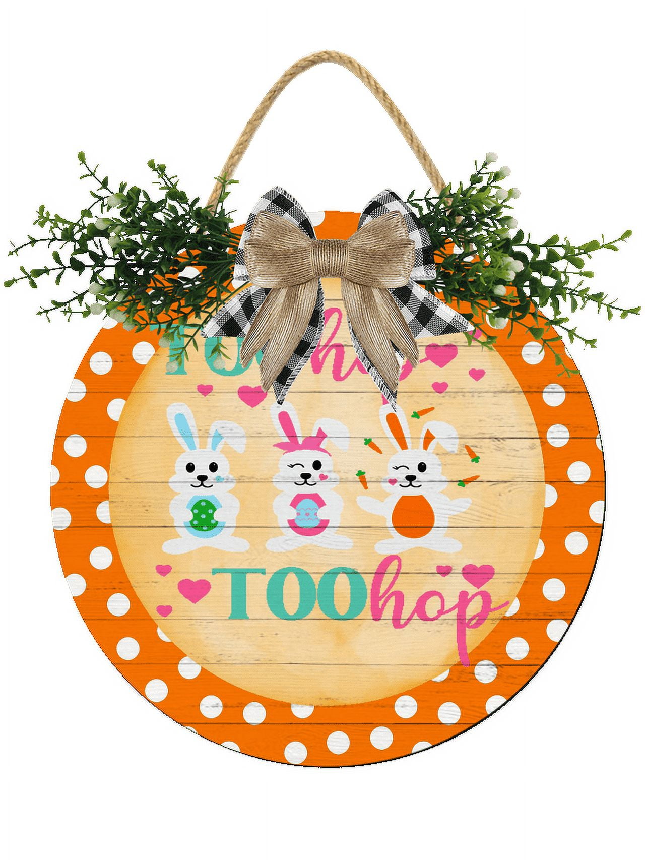 Eveokoki Spring Wreaths Sign for Front Door Farmhouse Spring Door ...