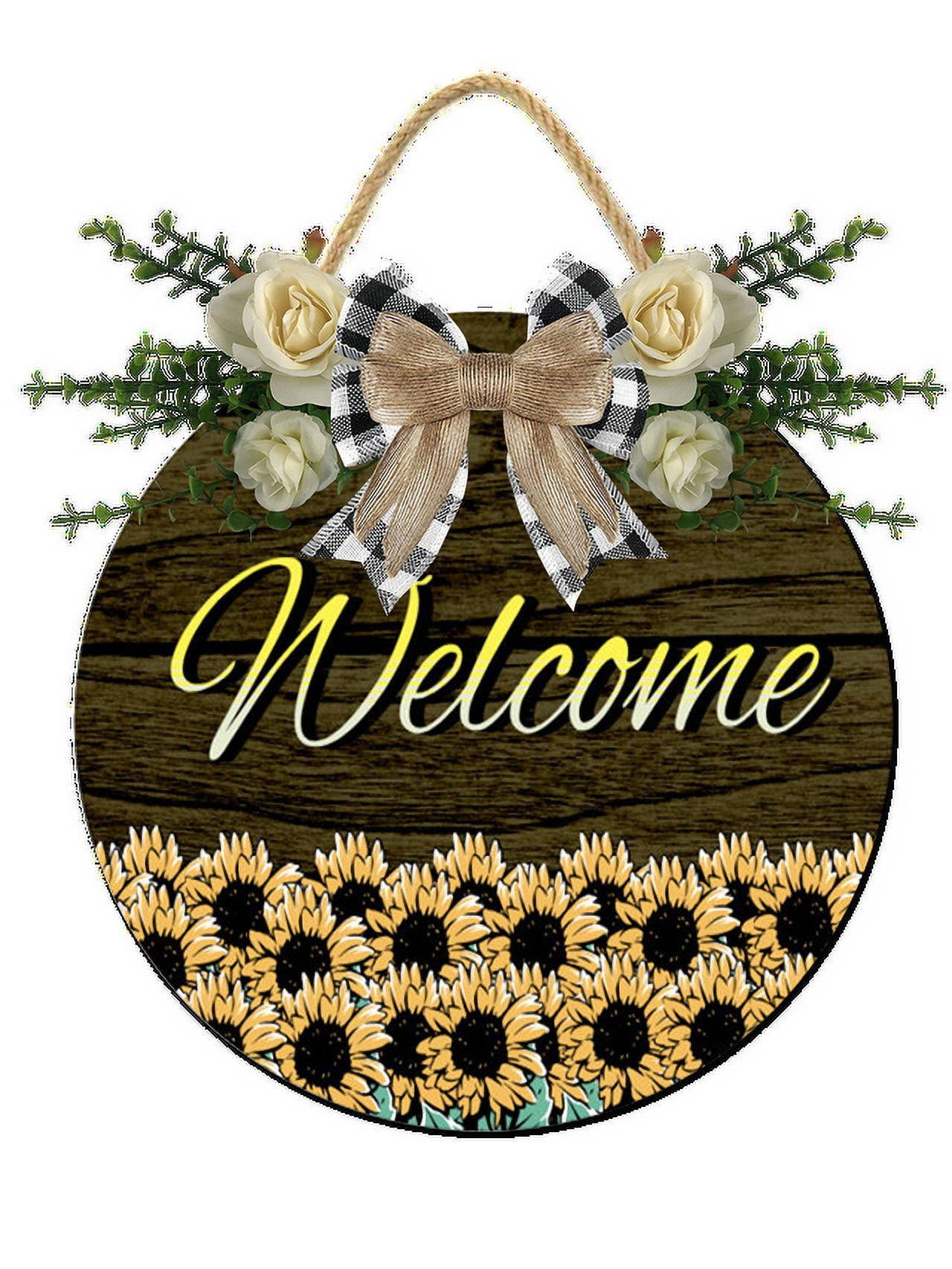 Eveokoki Spring Wreaths Sign for Front Door Farmhouse Spring Door ...