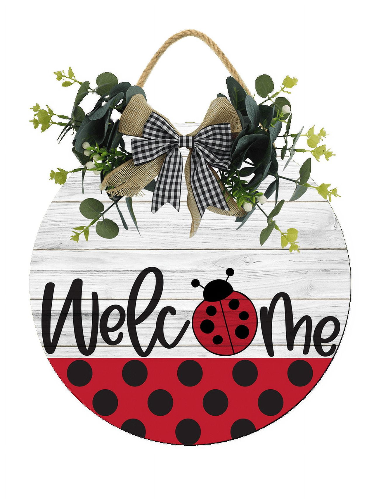 Eveokoki Spring Wreaths Sign for Front Door Farmhouse Spring Door ...