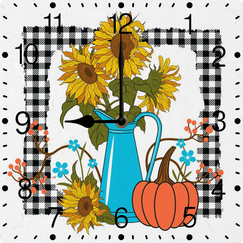 Eveokoki Square Wood Clocks Silent Non-Ticking Battery Operated Clock ...