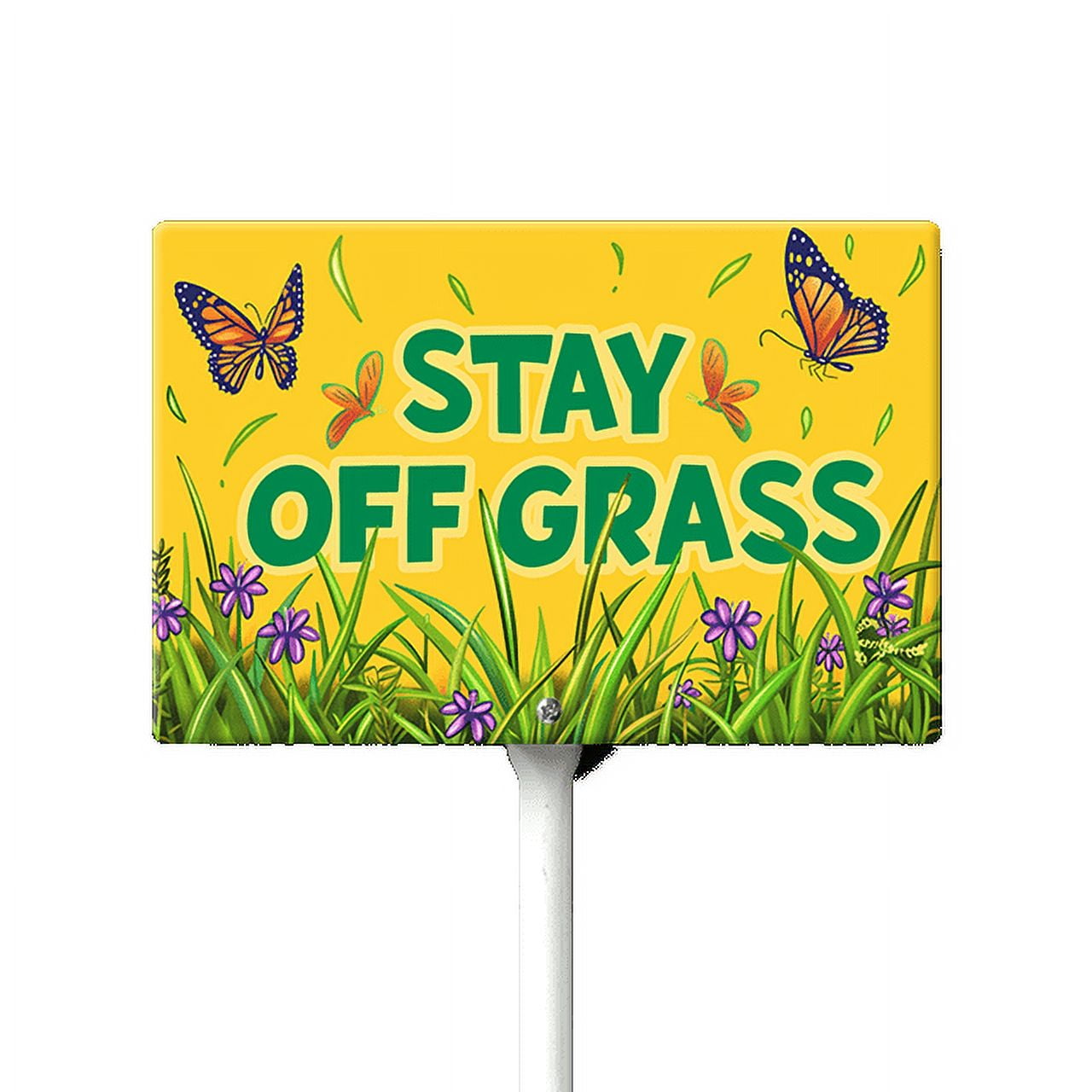 Eveokoki Stay Off Grass Sign with Metal Stakes, 12" x 8" Stay Off Grass ...