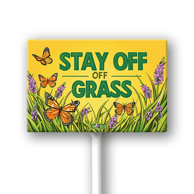 Eveokoki Stay Off Grass Sign with Metal Stakes, 12" x 8" Stay Off Grass ...