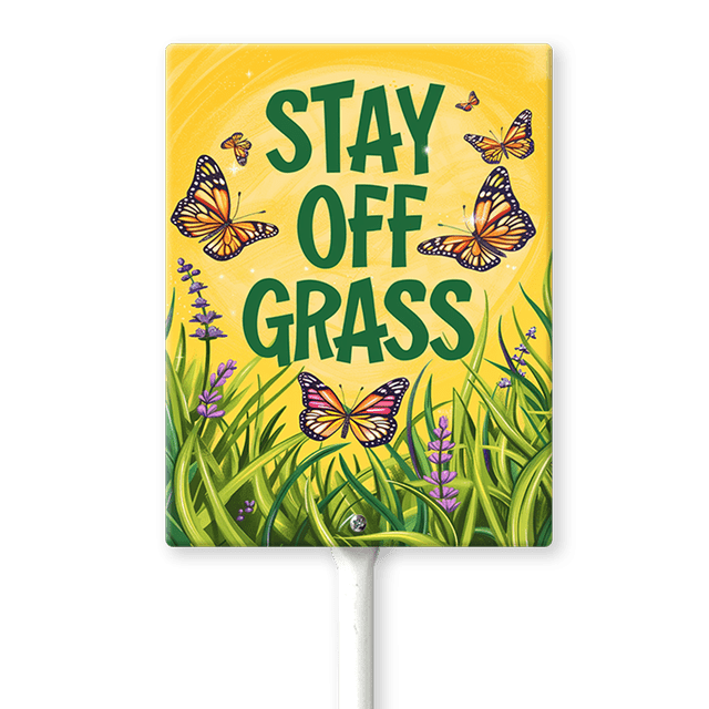 Eveokoki Stay Off Grass Sign with Metal Stakes, 4.6"x 6" Stay Off Grass ...