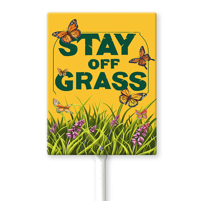 Eveokoki Stay Off Grass Sign with Metal Stakes, 8"x 12" Stay Off Grass ...