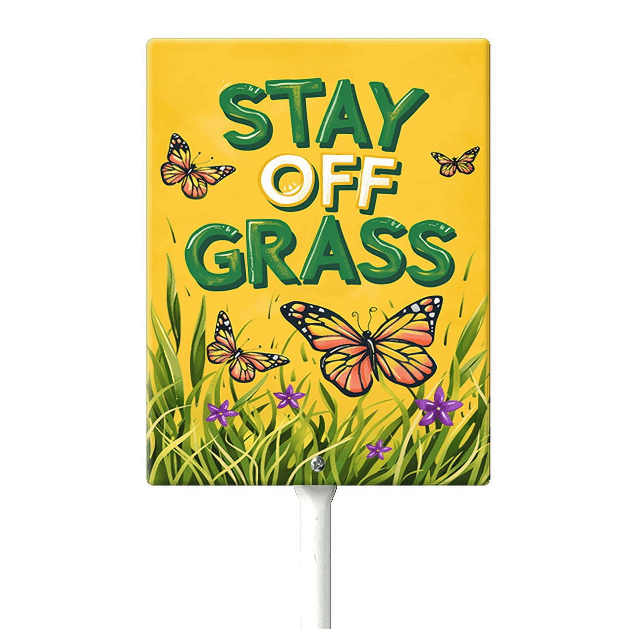 Eveokoki Stay Off Grass Sign with Metal Stakes, 8"x 12" Stay Off Grass ...