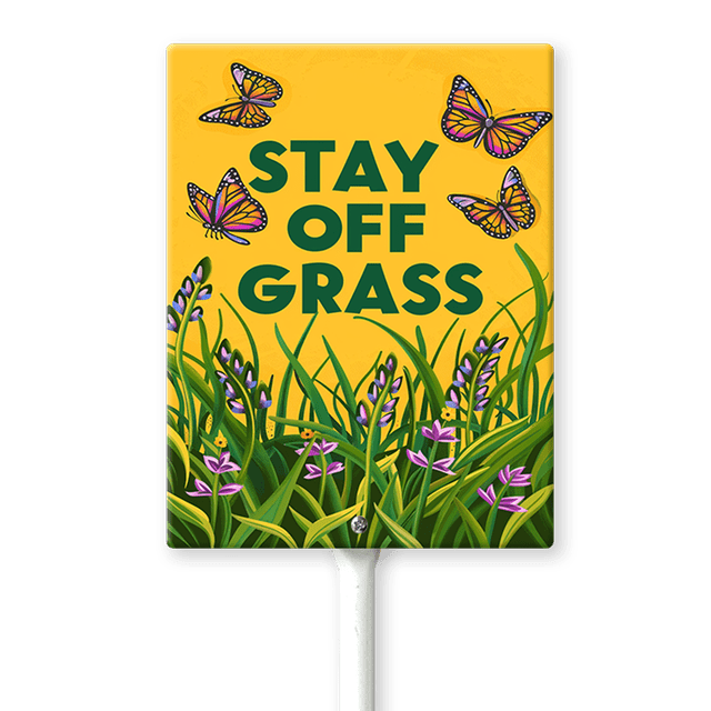 Eveokoki Stay Off Grass Sign with Metal Stakes, 8"x 12" Stay Off Grass ...