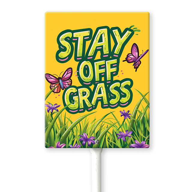 Eveokoki Stay Off Grass Sign with Metal Stakes, 8"x 12" Stay Off Grass ...