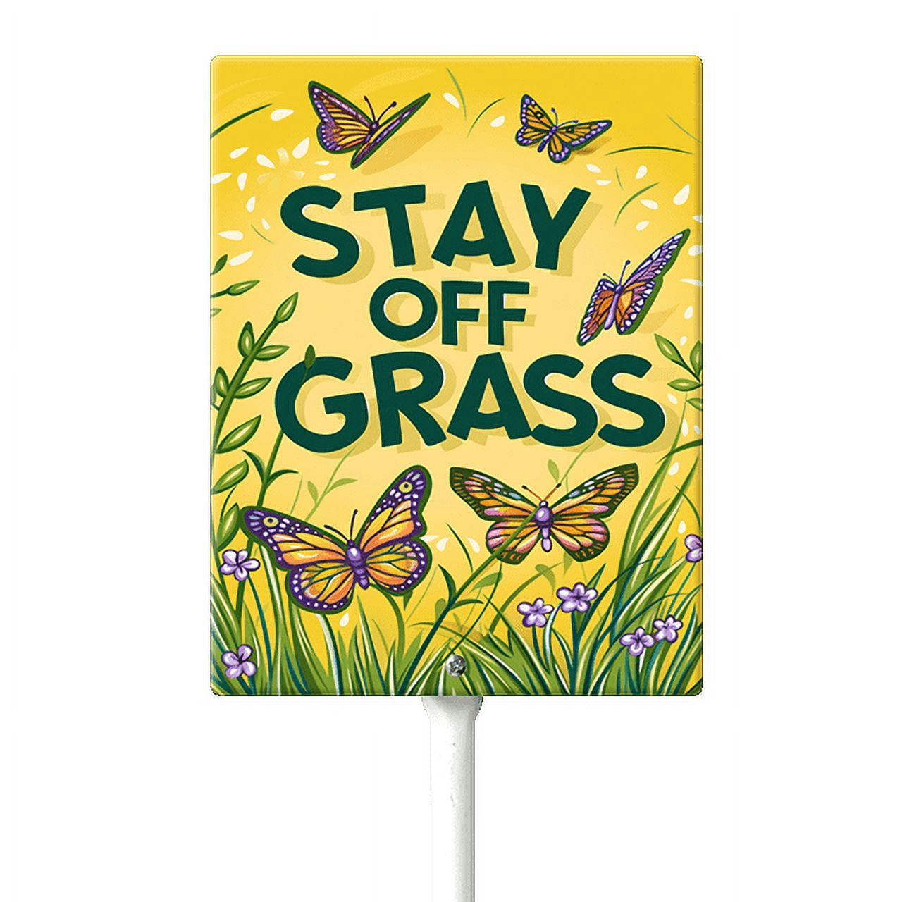 Eveokoki Stay Off Grass Sign with Metal Stakes, 8"x 12" Stay Off Grass ...