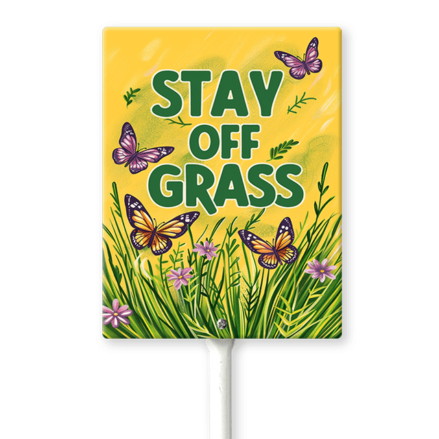 Eveokoki Stay Off Grass Sign with Metal Stakes, 8"x 12" Stay Off Grass ...
