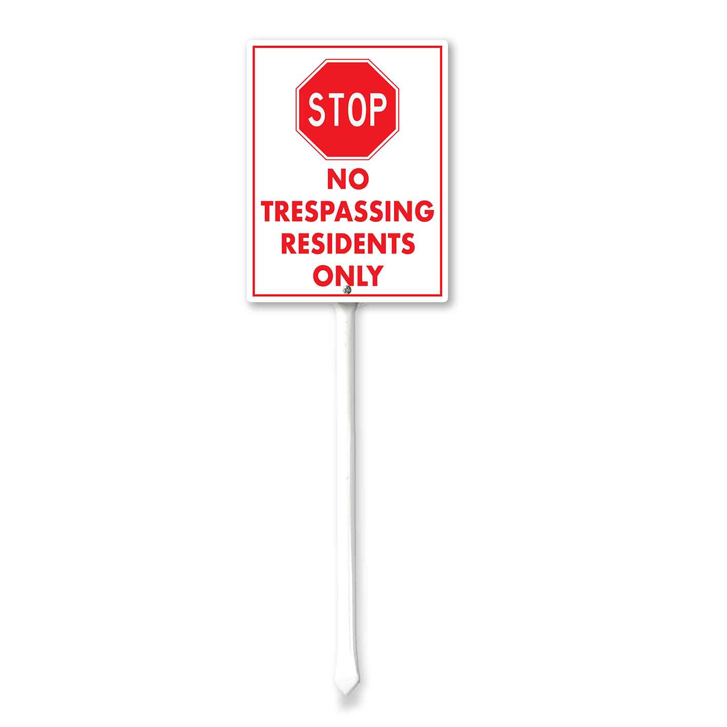 Eveokoki Stop No Trespassing Residents Only Yard Sign with Stake 7x8 ...