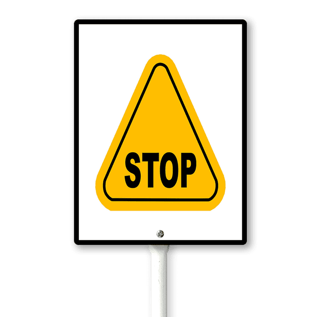 Eveokoki Stop Yard Sign with Stake 4.6x6inch Rustproof Outdoor Aluminum ...