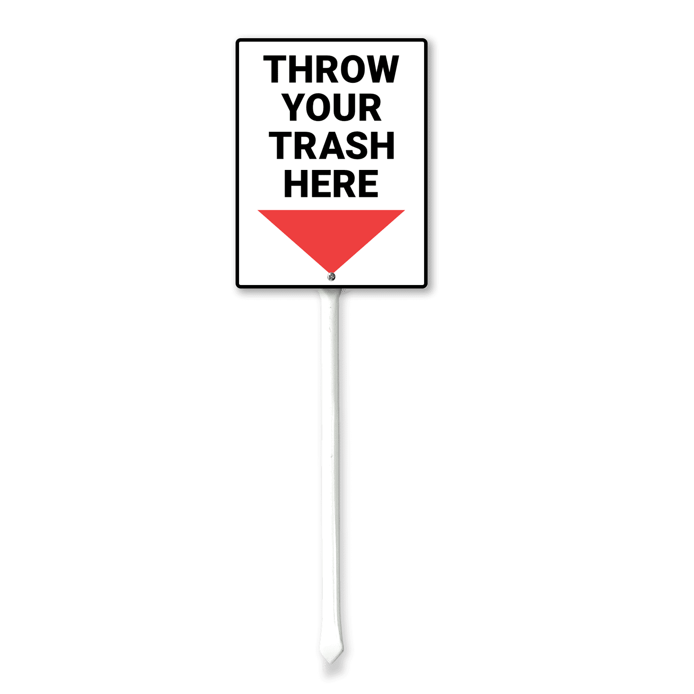Eveokoki Throw Your Trash Here Sign with Stake - 7x8.8 Inch Aluminum No ...