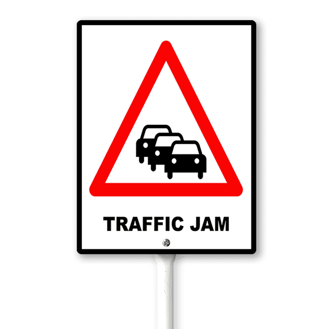 Eveokoki Traffic Jam Yard Sign with Stake 4.6x6inch Rustproof Outdoor ...