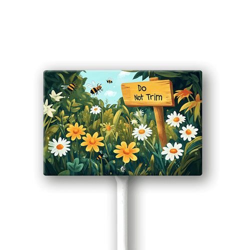 Eveokoki Do Not Trim Yard Sign with Stakes 12×8in, Sturdy Aluminum Yard ...
