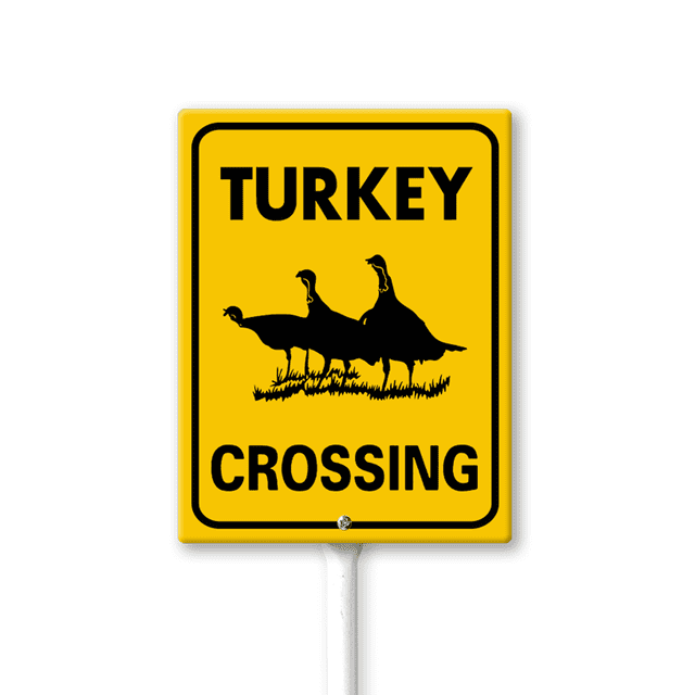 Eveokoki Turkey Crossing Yard Sign with Stake 8x12inch Rustproof ...