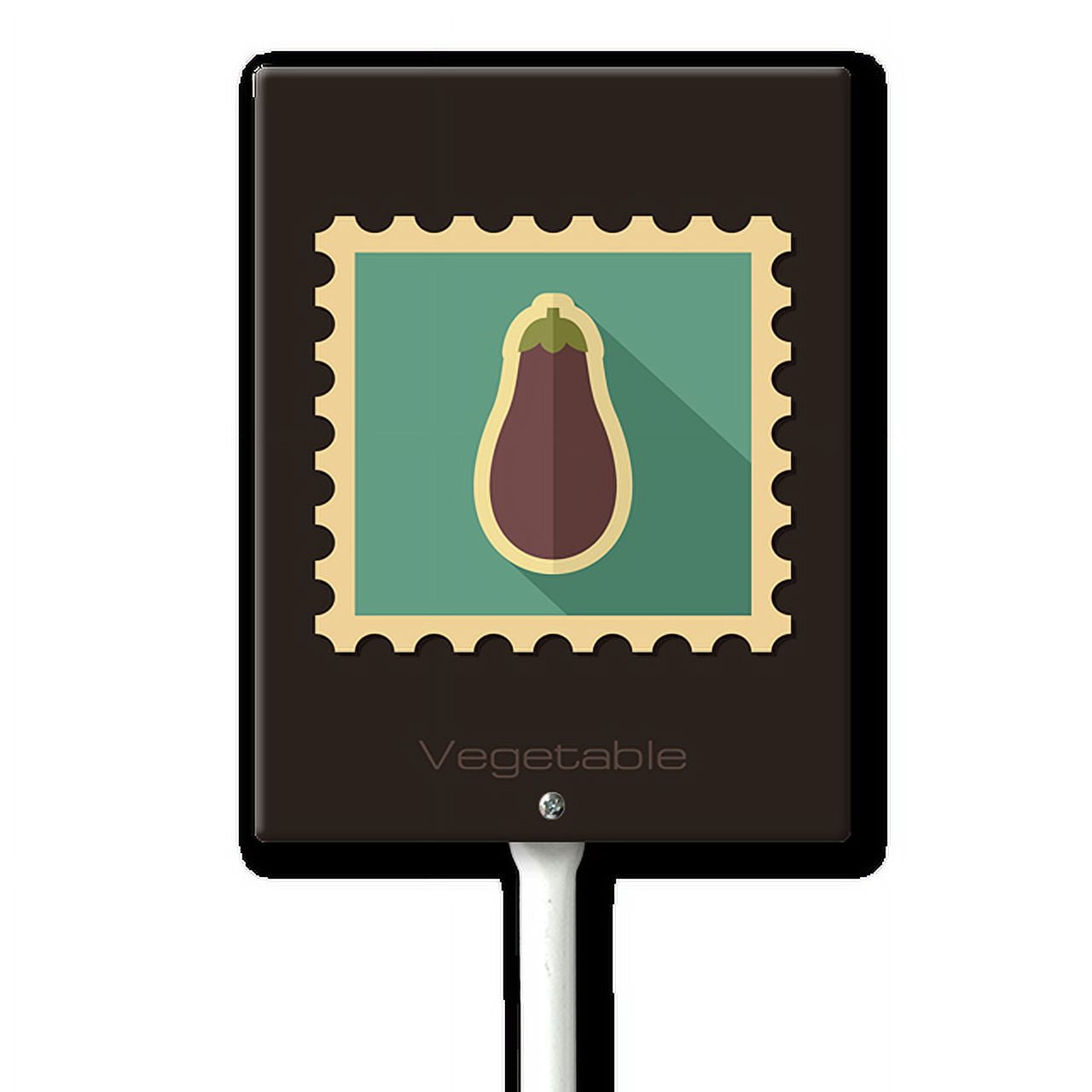 Eveokoki Vegetable Signs For Garden Eggplant Yard Sign With Metal Stake ...