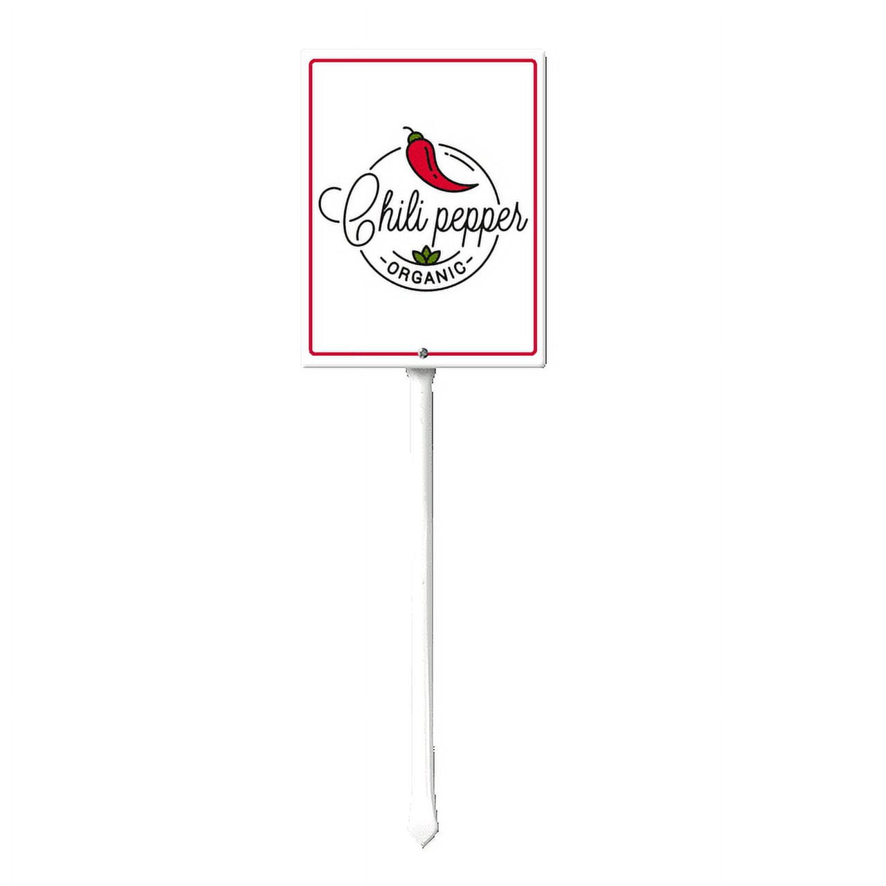 Eveokoki Vegetable Signs For Garden With Stake Chili Pepper Yard Sign ...