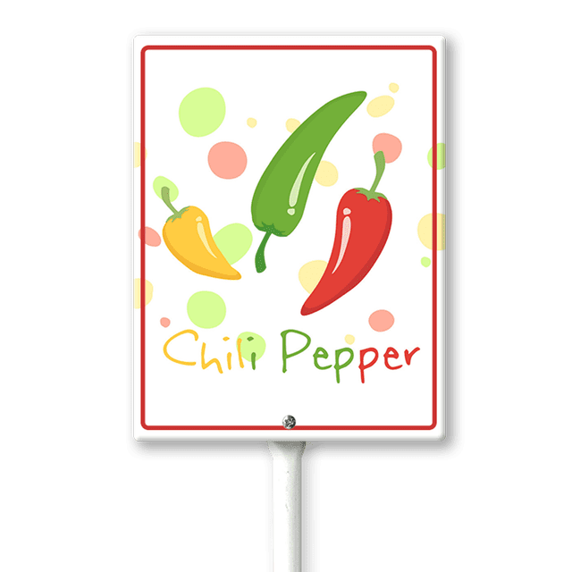 Eveokoki Vegetable Signs For Garden With Stake Chilli Spicy Yard Sign ...