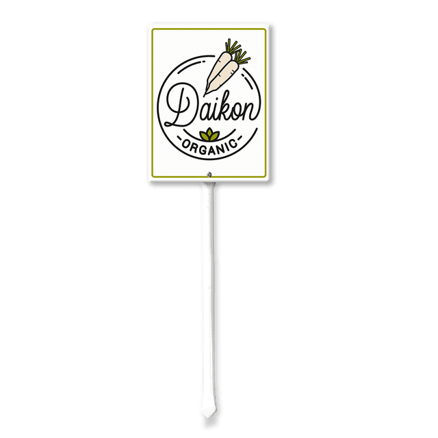 Eveokoki Vegetable Signs For Garden With Stake Daikon Yard Sign ...