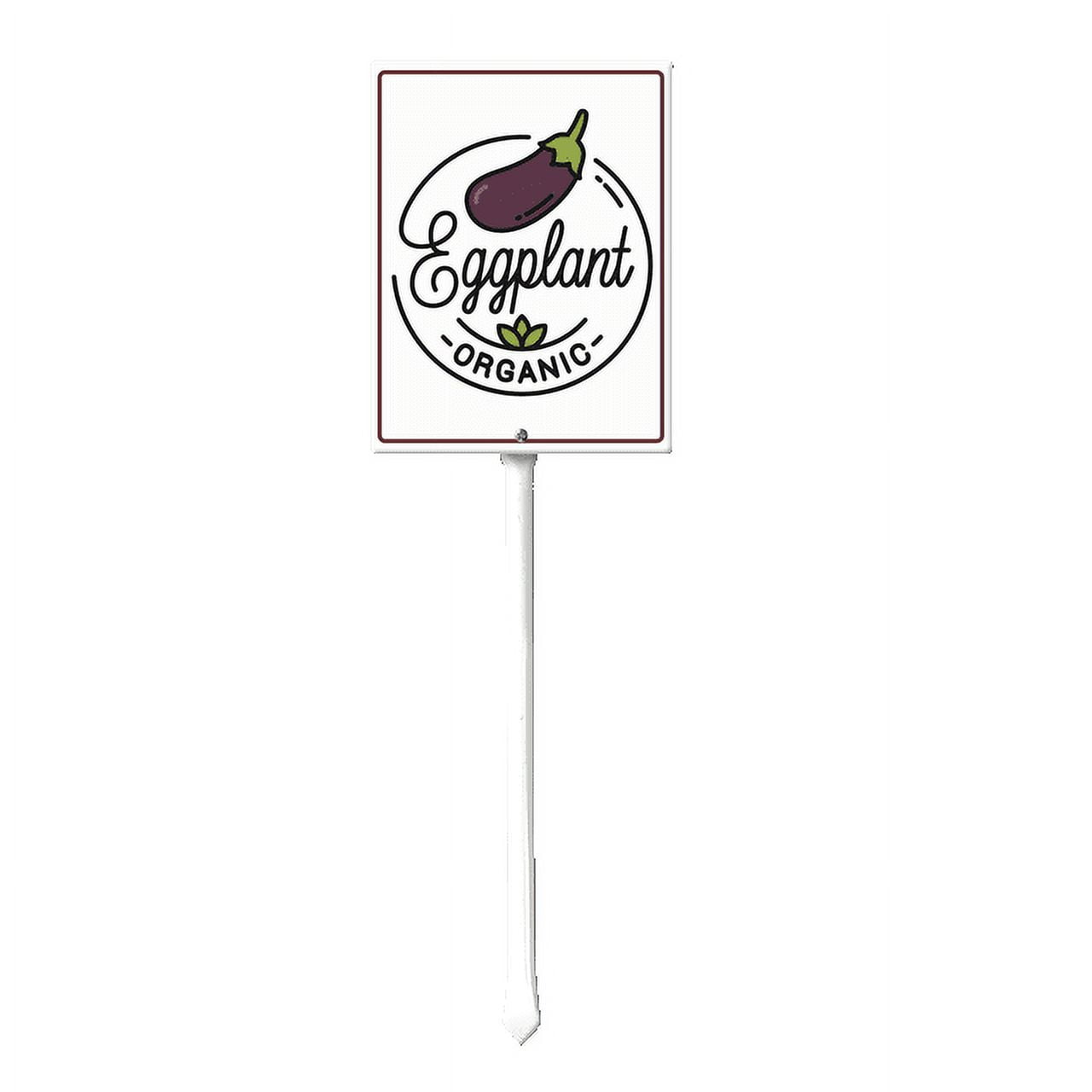 Eveokoki Vegetable Signs For Garden With Stake Eggplant Yard Sign ...