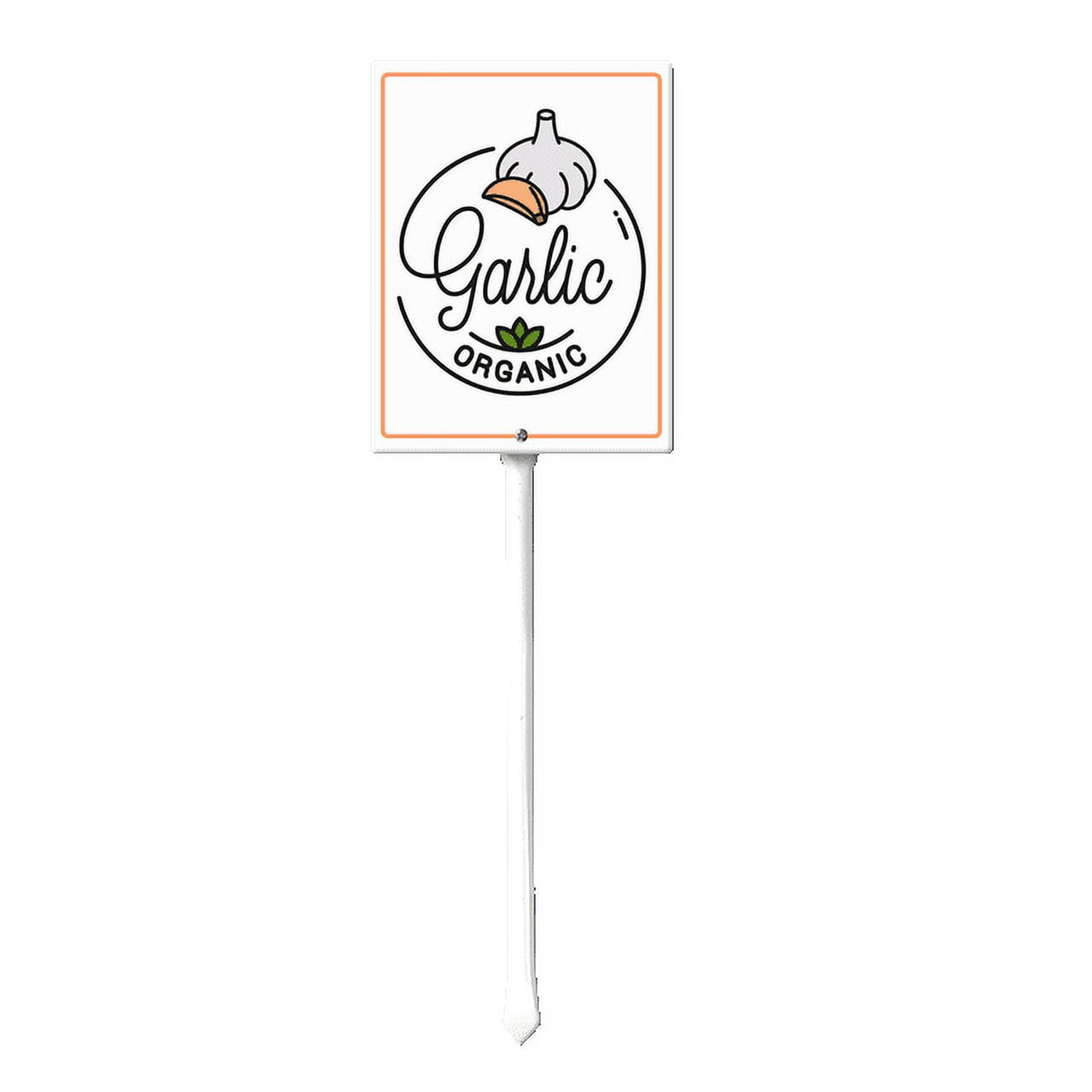 Eveokoki Vegetable Signs For Garden With Stake Garlic Bulb Yard Sign ...