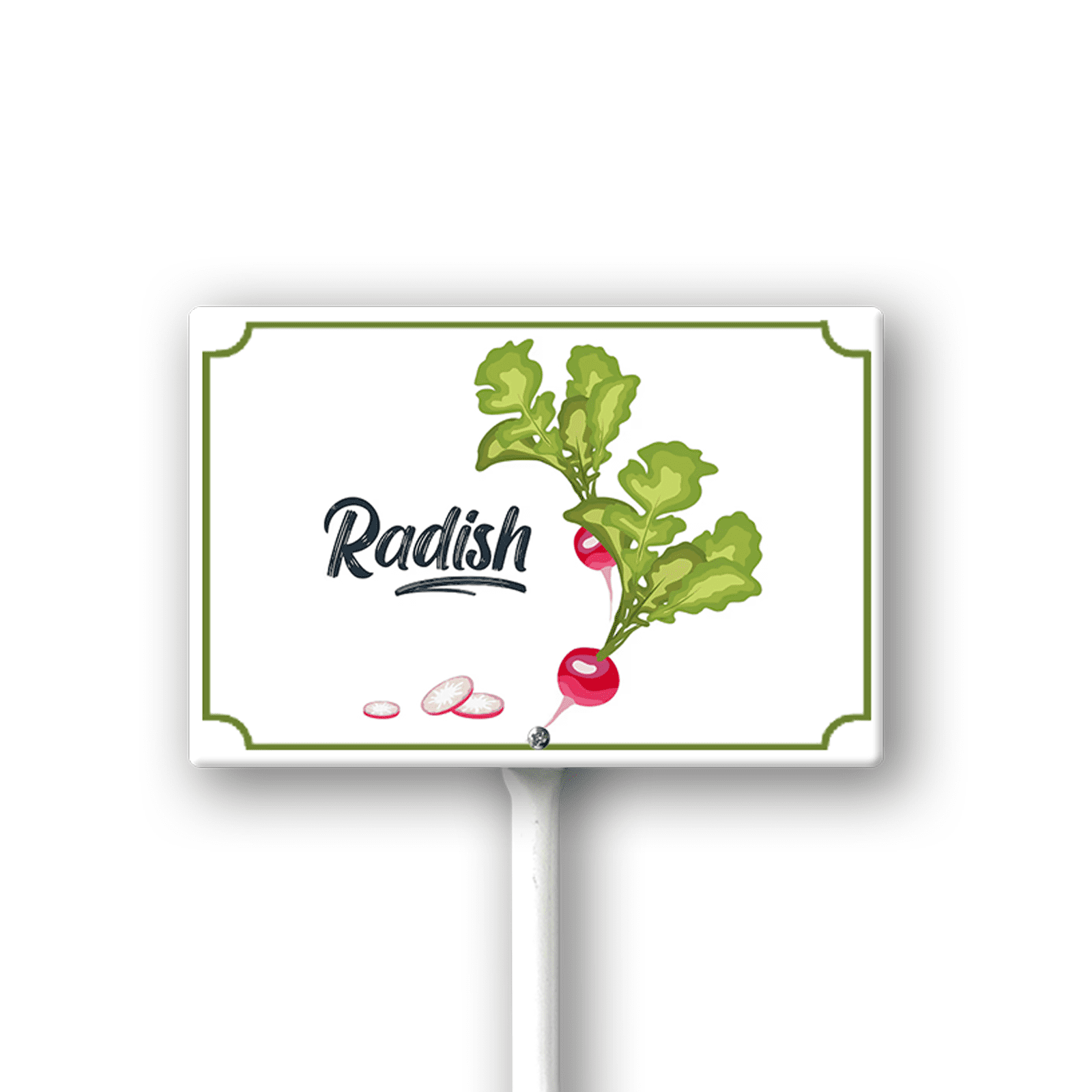 Eveokoki Vegetable Signs With Stake Radish Garden Signs For Vegetables ...