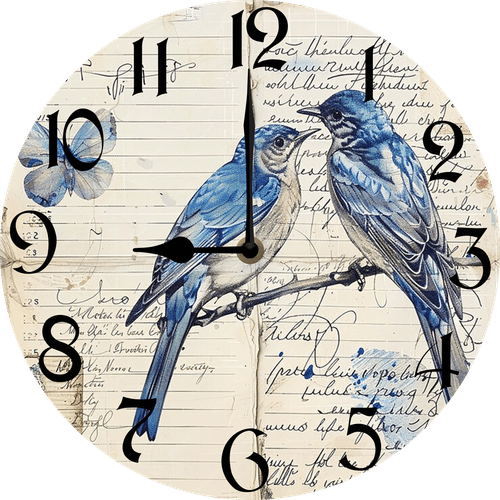 Eveokoki Vintage Birds Wall Clock, Contemporary Home Decor Easy to Read ...