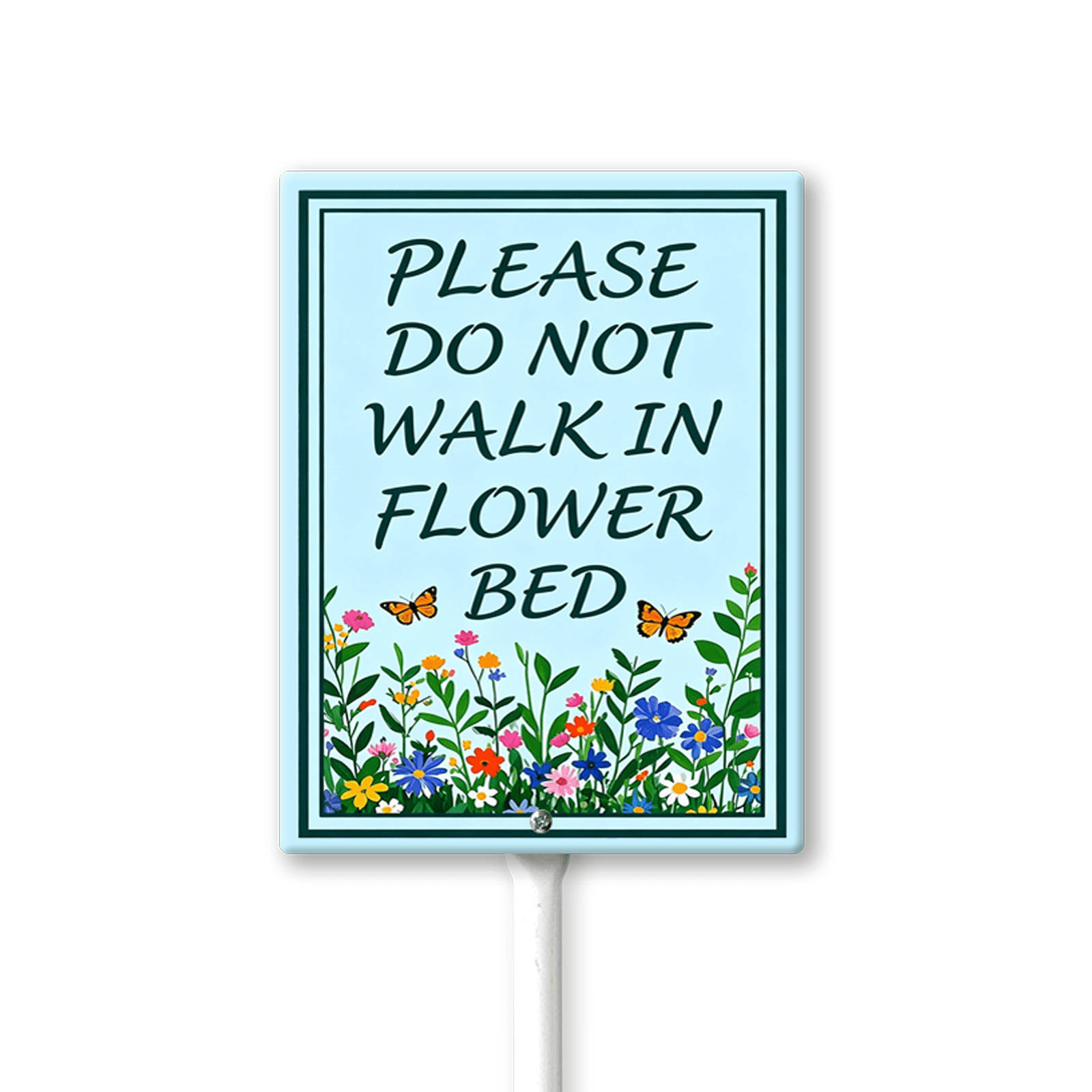 Eveokoki Vintage Garden Sign - "Please Do Not Walk In Flower Bed ...