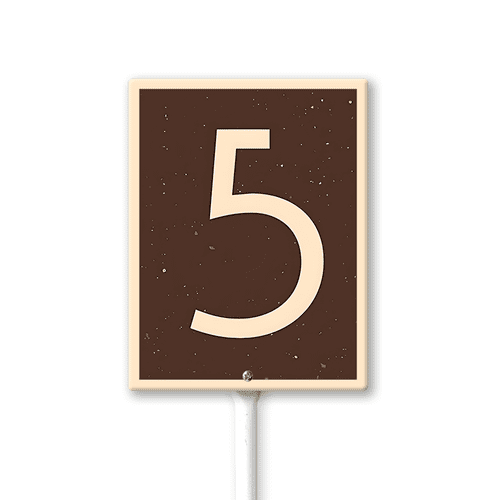 Eveokoki Vintange Number 5 Address Sign House Number for Outside ...