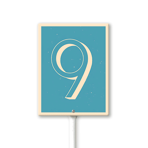 Eveokoki Vintange Number 9 Address Sign House Number for Outside ...