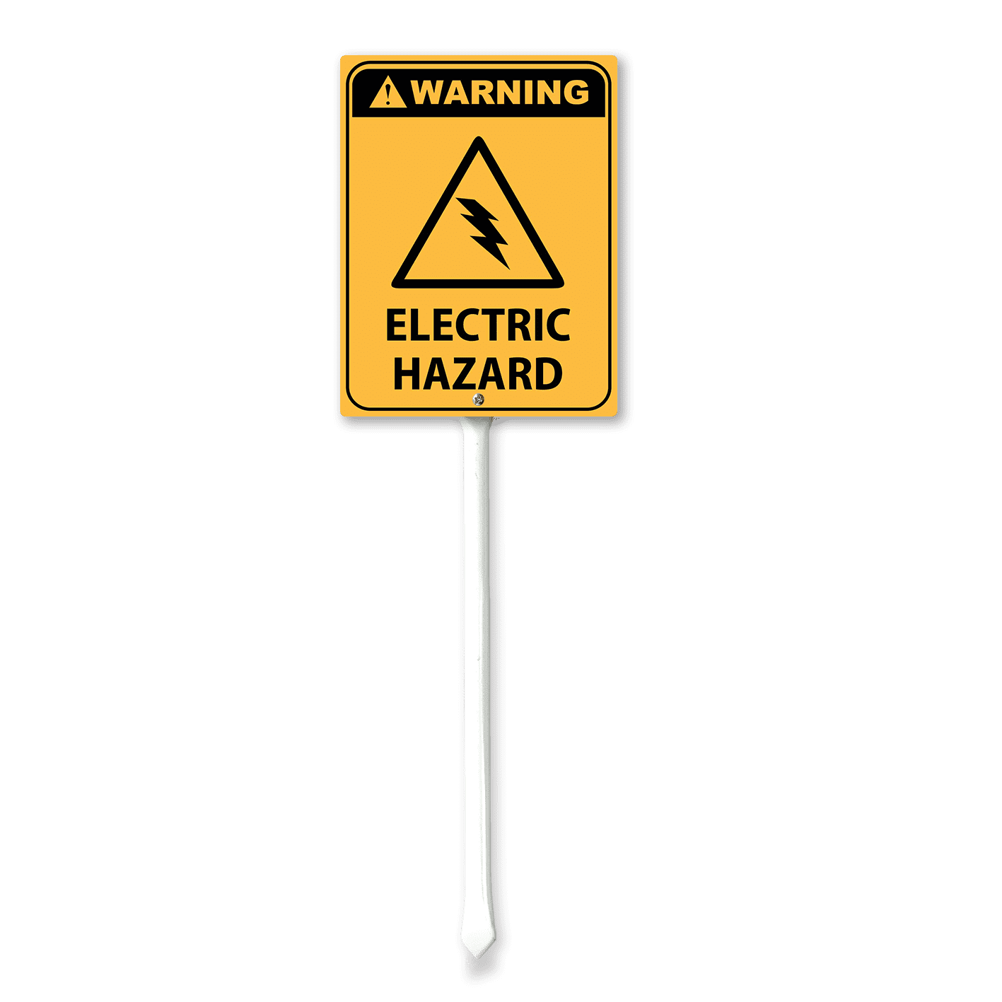 Eveokoki Warning Electrical Hazard Yard Sign with Stake 7x8.8inch Yard ...