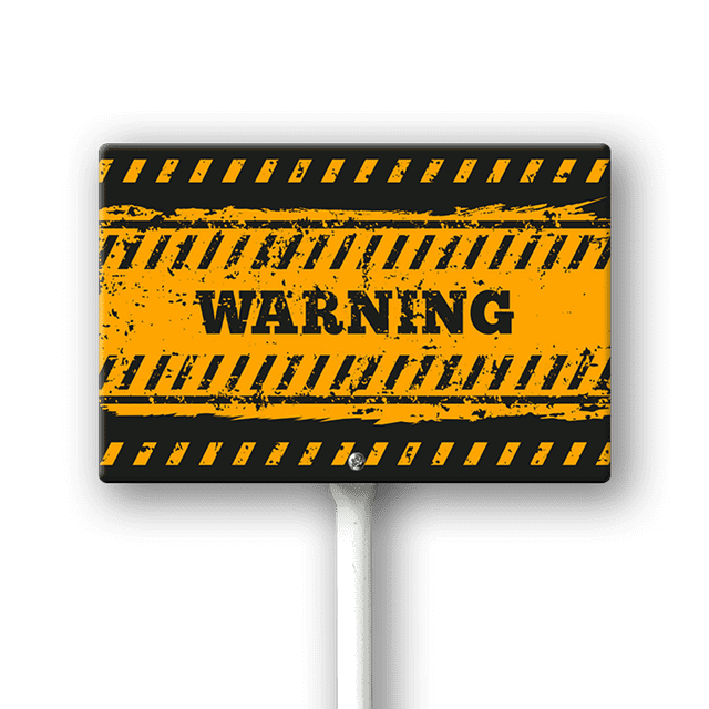 Eveokoki Warning Sign with Stake -12x8inch Lawn Sign Sturdy Aluminum ...