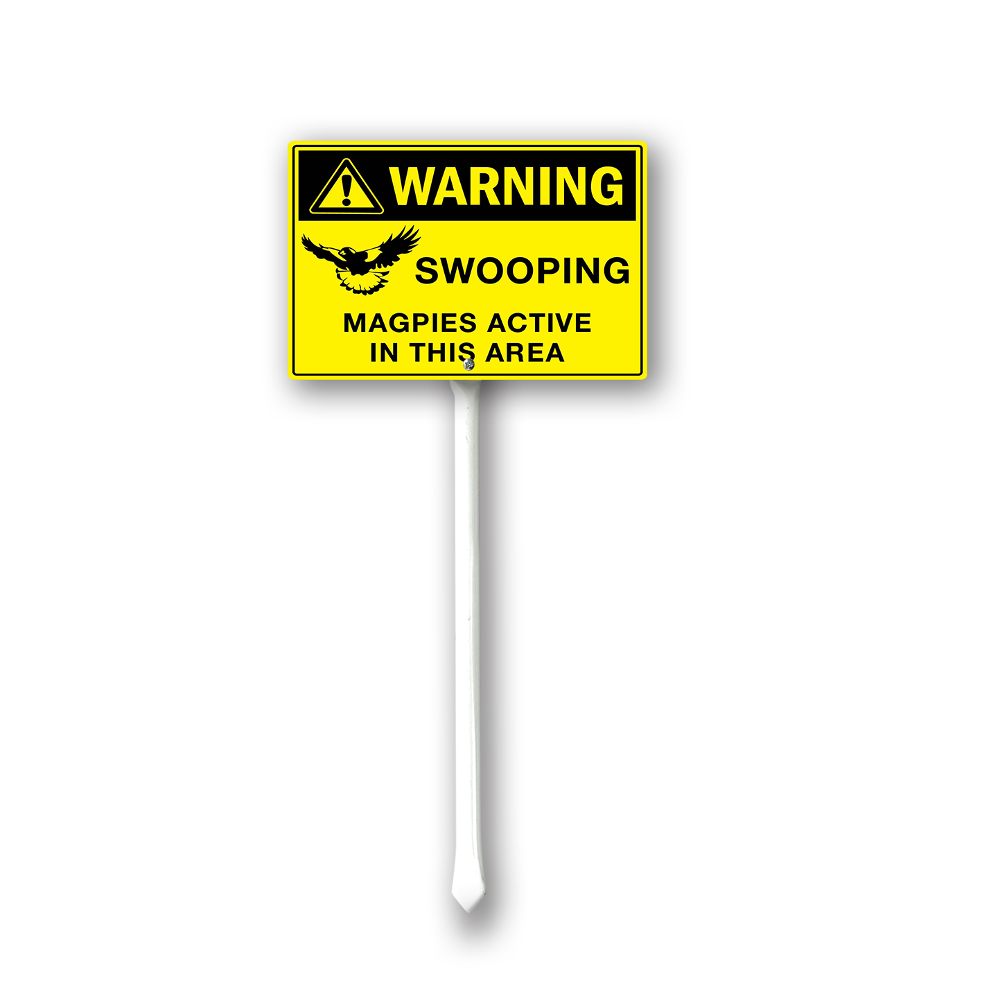 Eveokoki Warning Swooping Magpies Active in this Area Sign With Stake ...