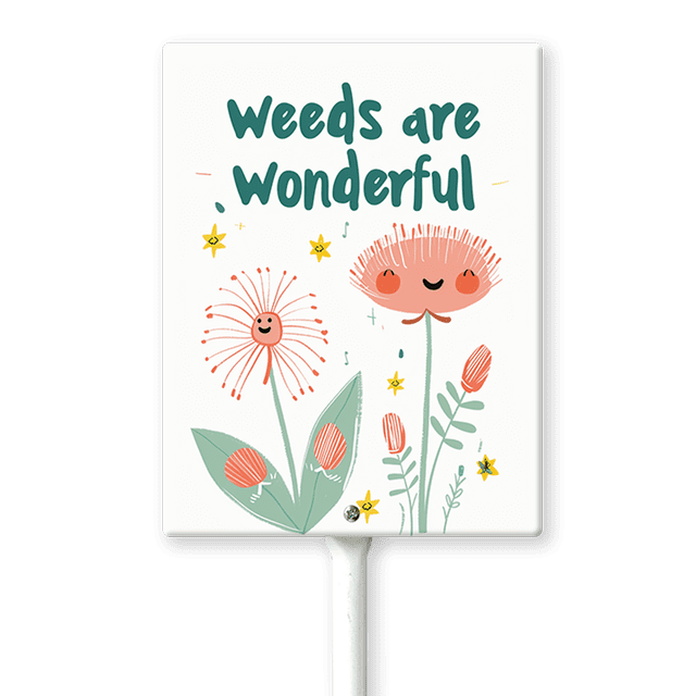 Eveokoki Weed Are Wonderful Sign With Stake Yard Sign 4.6x6inch ...