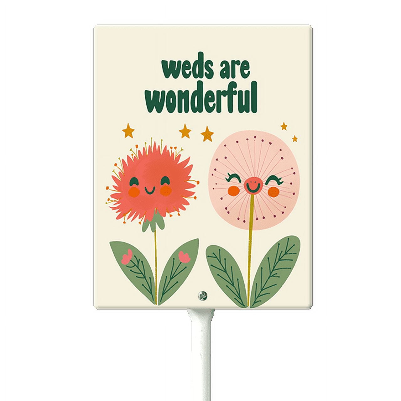 Eveokoki Weed Are Wonderful Sign With Stake Yard Sign 4.6x6inch ...