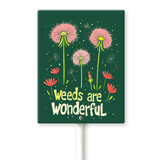 Eveokoki Weed Are Wonderful Sign With Stake Yard Sign 4.6x6inch ...