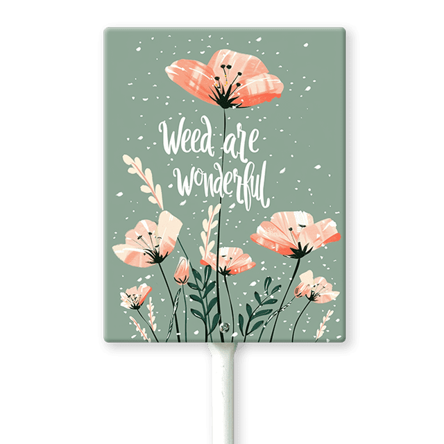 Eveokoki Weed Are Wonderful Sign With Stake Yard Sign 7x8.8inch ...
