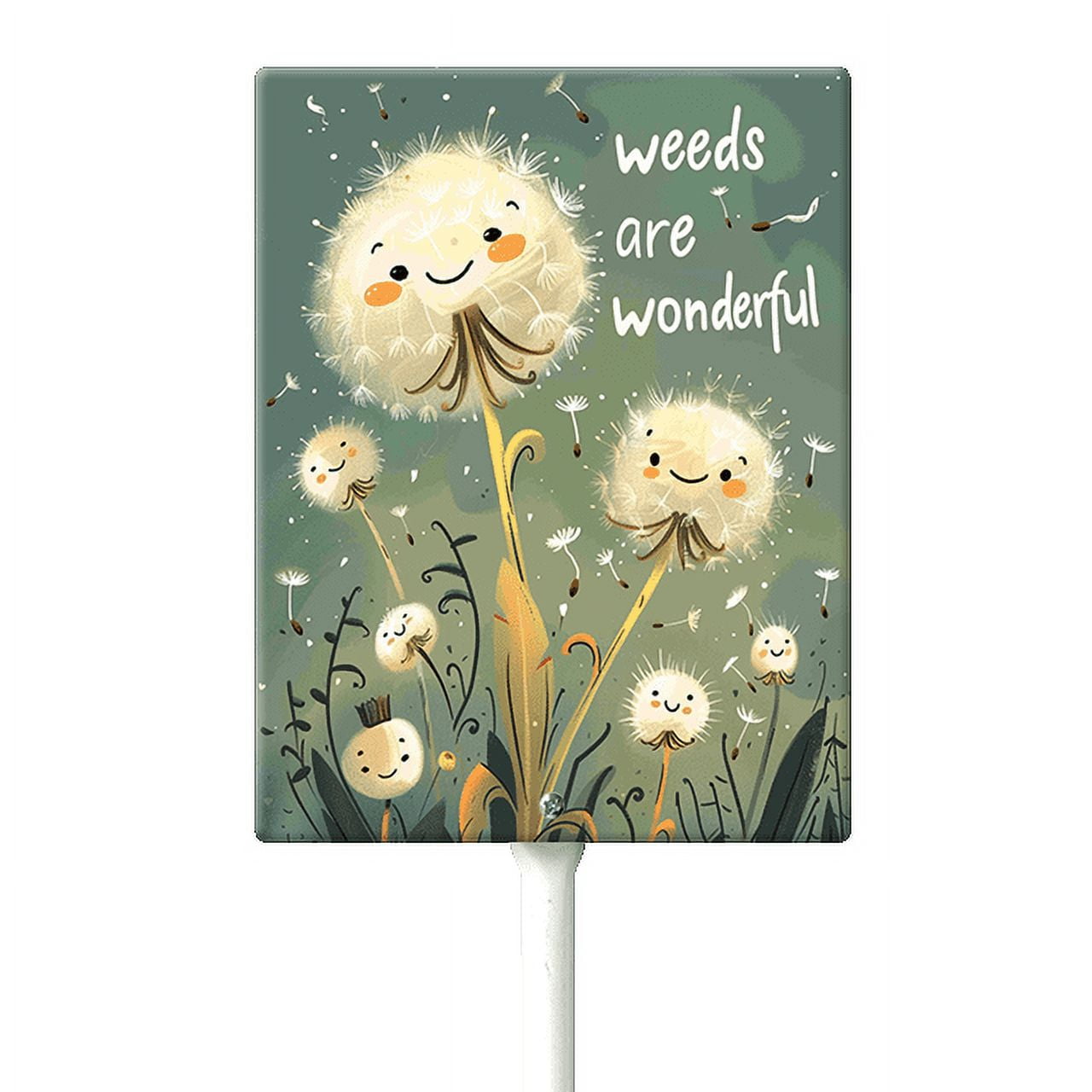 Eveokoki Weed Are Wonderful Sign With Stake Yard Sign 8x12inch ...