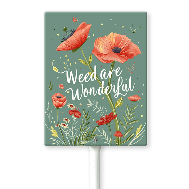 Eveokoki Weed Are Wonderful Sign With Stake Yard Sign 8x12inch ...