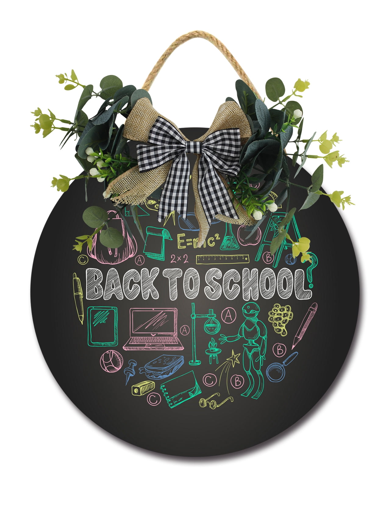 Eveokoki Welcome Back To School Door Sign Classroom Door Hanger Back to ...