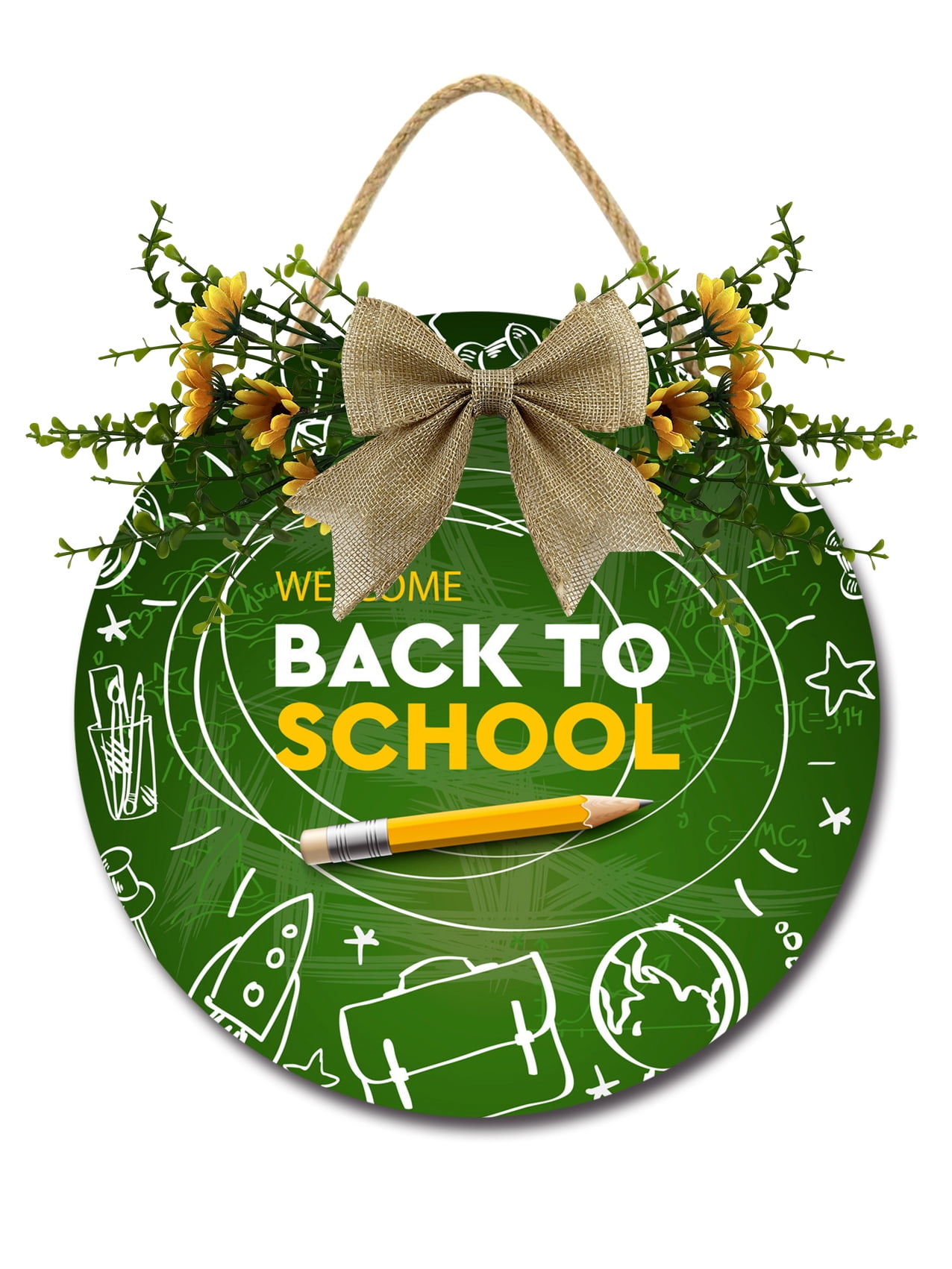 Eveokoki Welcome Back To School Door Sign Classroom Door Hanger Back to ...