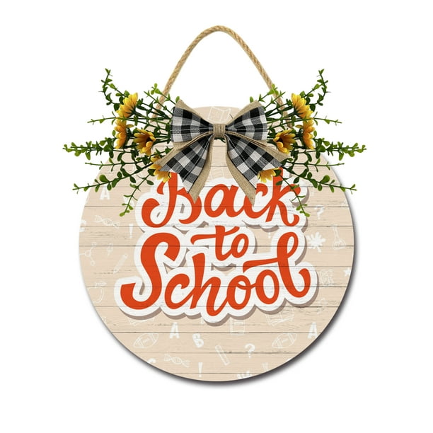 Eveokoki Welcome Back To School Door Sign Classroom Door Hanger Back to ...