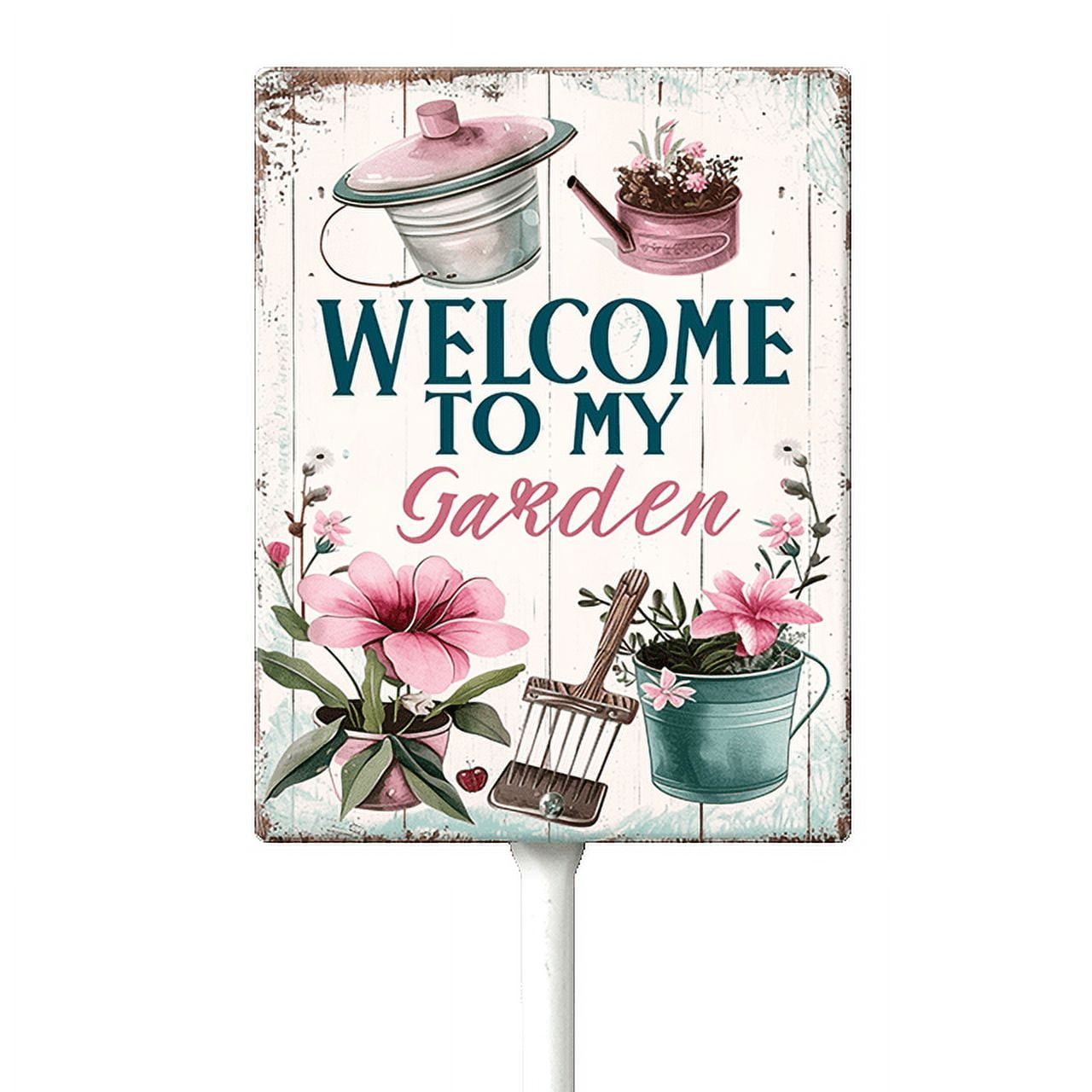 Eveokoki Welcome To My Garden Sign with Stake, Welcome Decoration Yard ...