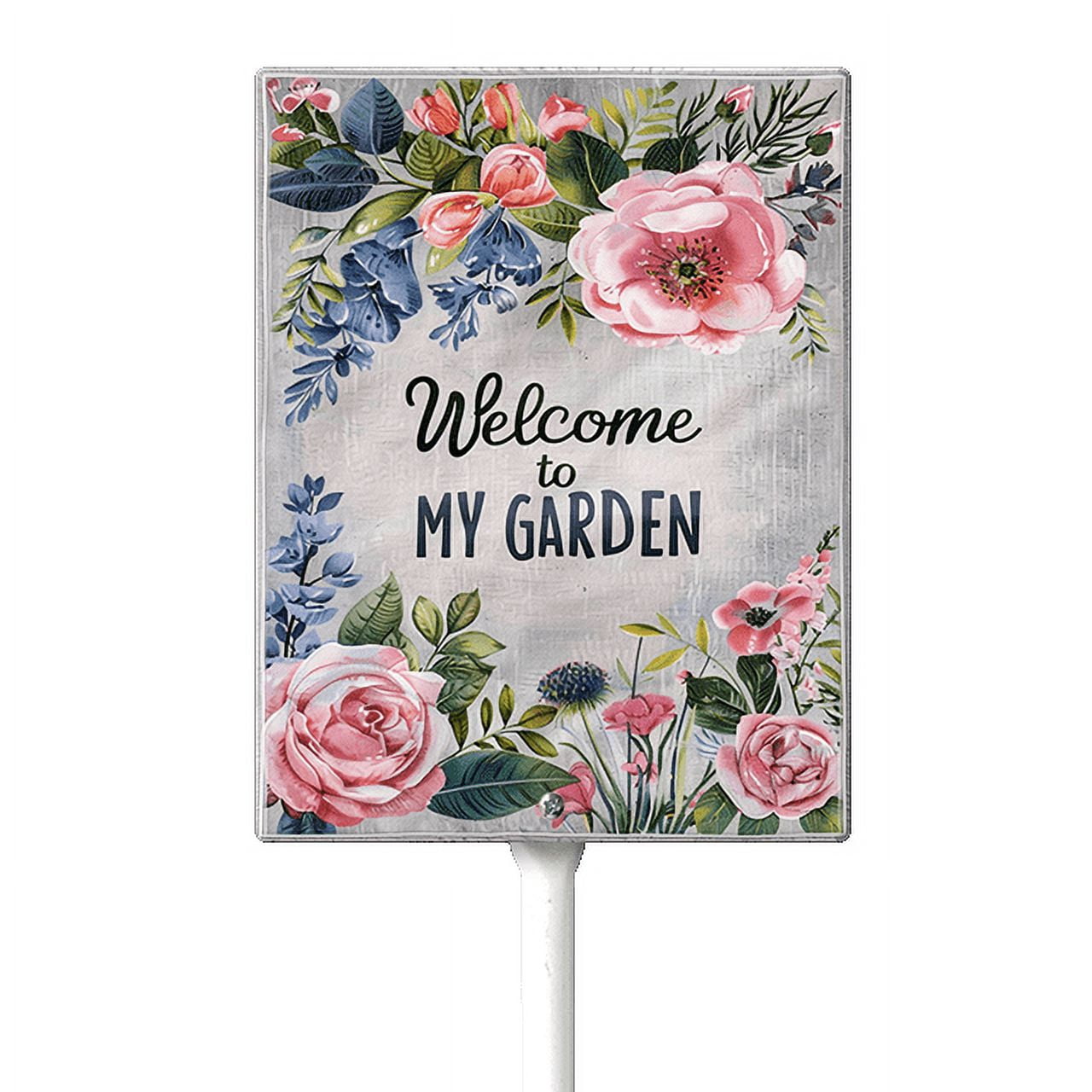 Eveokoki Welcome To My Garden Sign with Stake, Welcome Decoration Yard ...
